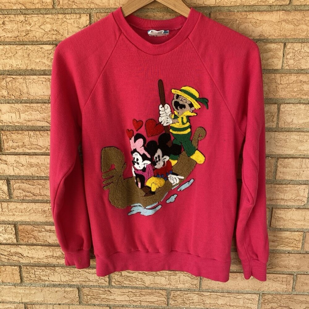 80s Sunday Comics Mickey & Minnie Mouse Gondola Embro… - Gem